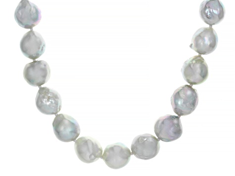 Platinum Cultured Japanese Akoya Pearl Sterling Silver Necklace ...