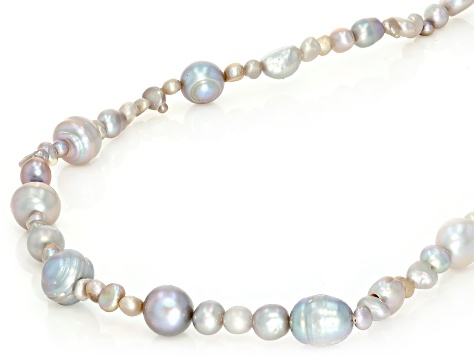 Platinum Cultured Freshwater Pearl 36 Inch Endless Strand - PW194 | JTV