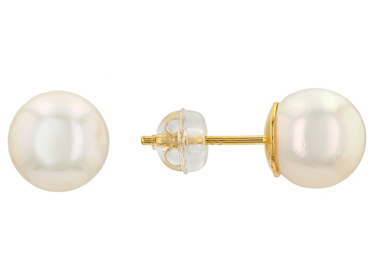Pearl Gold Over Silver Earrings | JTV