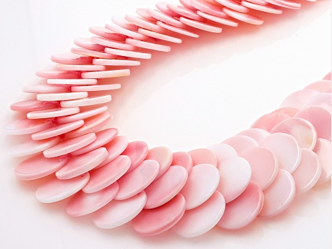 Pink Conch Shell Disc Collar Necklace - SPL829 | JTV