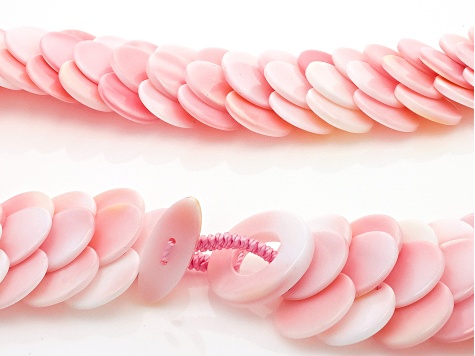 Pink Conch Shell Disc Collar Necklace - SPL829 | JTV