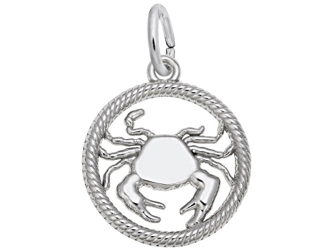 Silver Cancer Charm - 113K3F | JTV