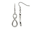 Stainless Steel Polished Infinity Dangle Shepherd Hook Earrings - 117XJA | JTV