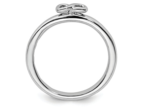 Sterling Silver Stackable Expressions Rhodium Infinity Symbol Ring - 11B5RA | JTV