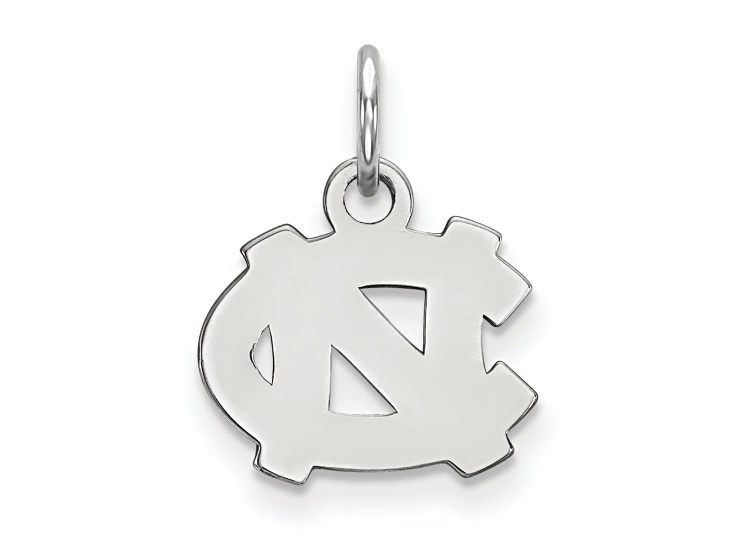 Rhodium Over Sterling Silver LogoArt University of North Carolina Extra ...