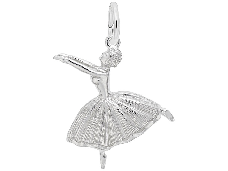 Silver Ballet Dancer Charm - 12K3YA | JTV