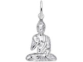 Silver Buddha Charm - 138QZA | JTV
