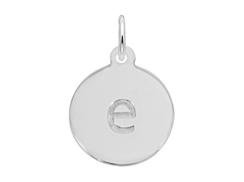 Silver Petite Initial - Lower Case e Charm - 14PP3E | JTV