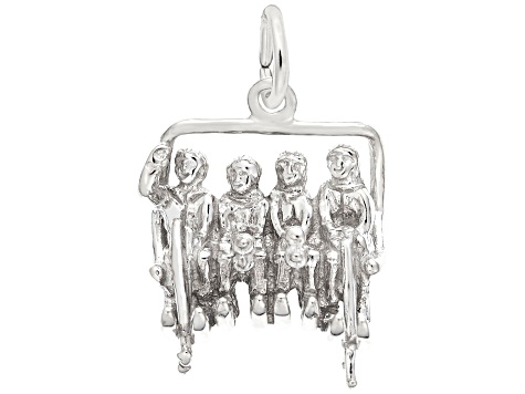Silver Quadchair Ski Lift Charm - 14YY3A | JTV