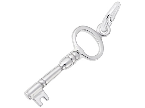 Silver Skeleton Key Charm - 161HCA | JTV