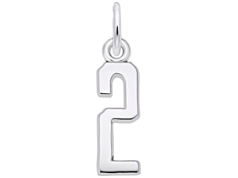 Silver Number 2 Charm - 16754A | JTV