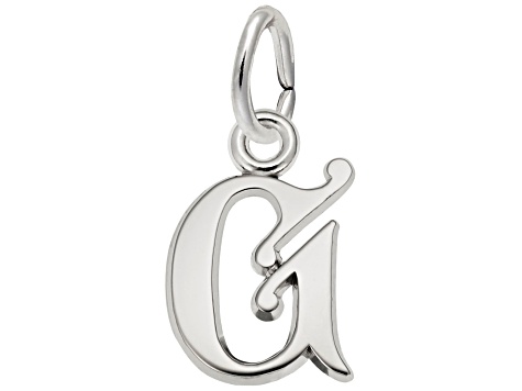 Silver Initial G Charm - 16BF6G | JTV