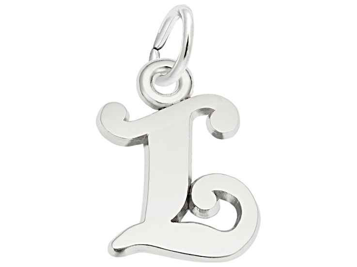Silver Initial L Charm - 16BF6L | JTV