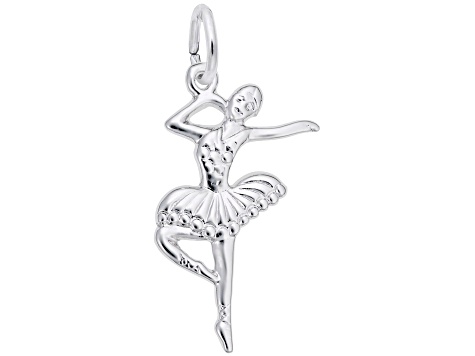 Silver Ballet Dancer Charm - 16NB4A | JTV