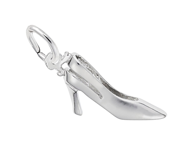 Silver Sling Back Heels Charm - 17312A | JTV