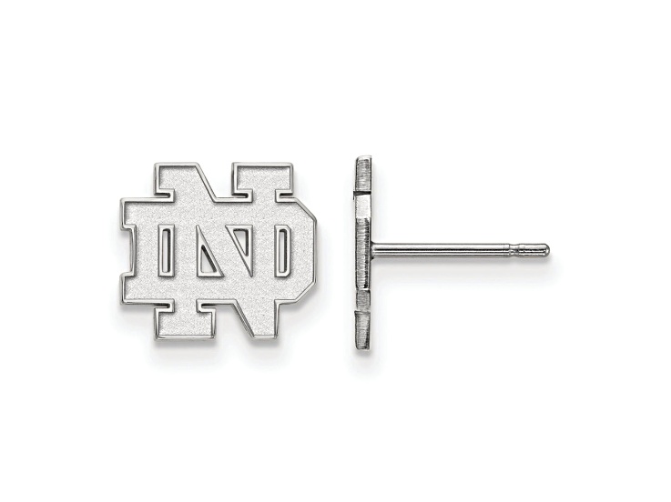 Rhodium Over Sterling Silver LogoArt University of Notre Dame Extra ...