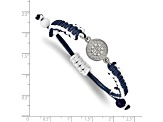 Stainless Steel MLB LogoArt Seattle Mariners Adjustable Cord Bracelet ...