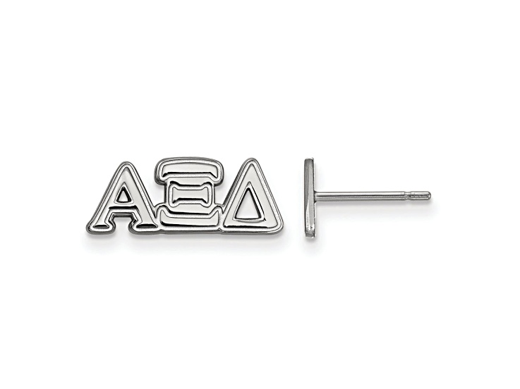 Rhodium Over Sterling Silver LogoArt Extra Small Post Earrings - 18QM5G ...