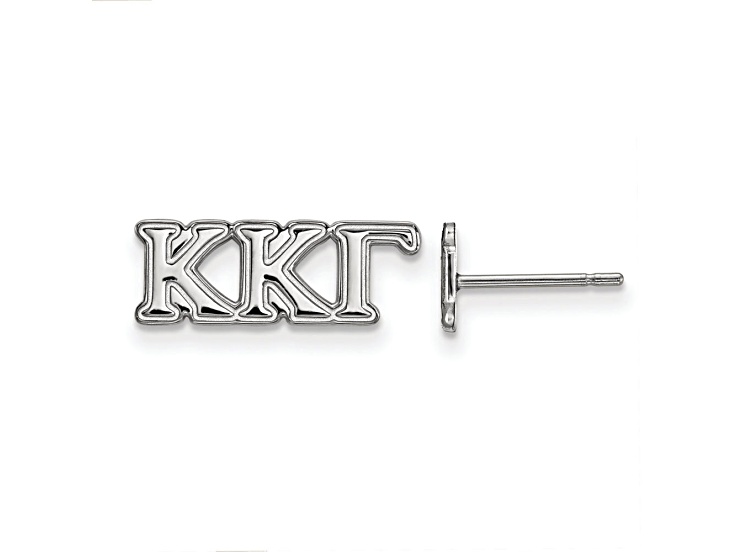 Rhodium Over Sterling Silver LogoArt Extra Small Post Earrings - 18QM5P ...