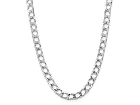 Sterling Silver 10.3mm Flat Open Curb Chain - 18R2LA | JTV