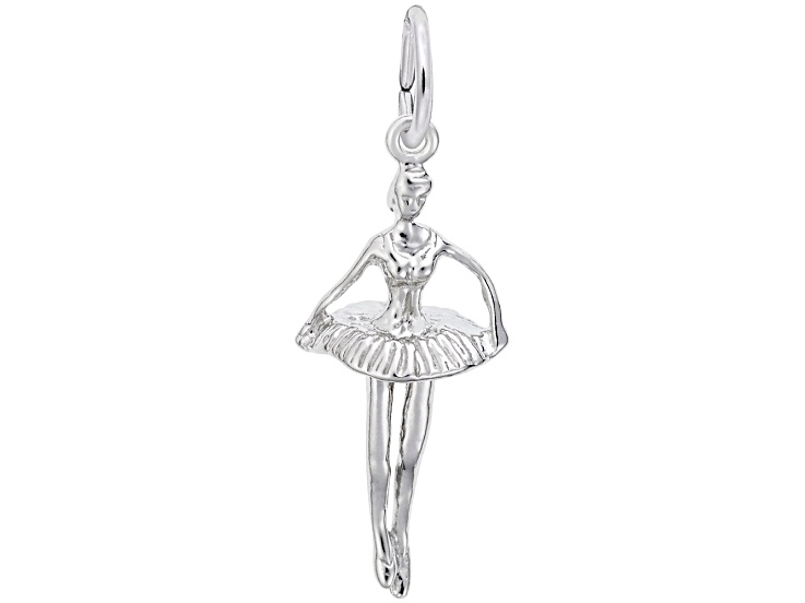 Silver Ballet Dancer Charm - 1CM7CA | JTV
