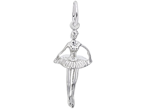 Silver Ballet Dancer Charm - 1CM7CA | JTV