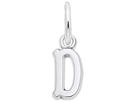 Silver Initial D Charm - 1D405D | JTV