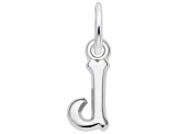 Silver Initial J Charm - 1D405J | JTV