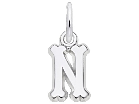 Silver Initial N Charm - 1D405N | JTV