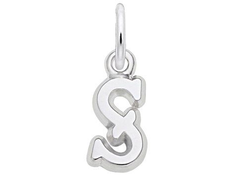 Silver Initial S Charm - 1D405S | JTV