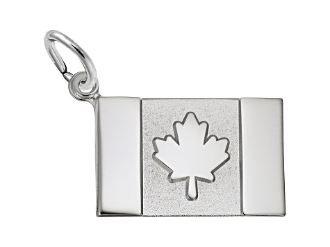 Silver Canadian Flag Charm - 1Z12JA | JTV