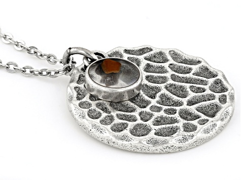 Sterling Silver Mustard Seed Pendant With Enamel & 20 Inch Cable Chain ...