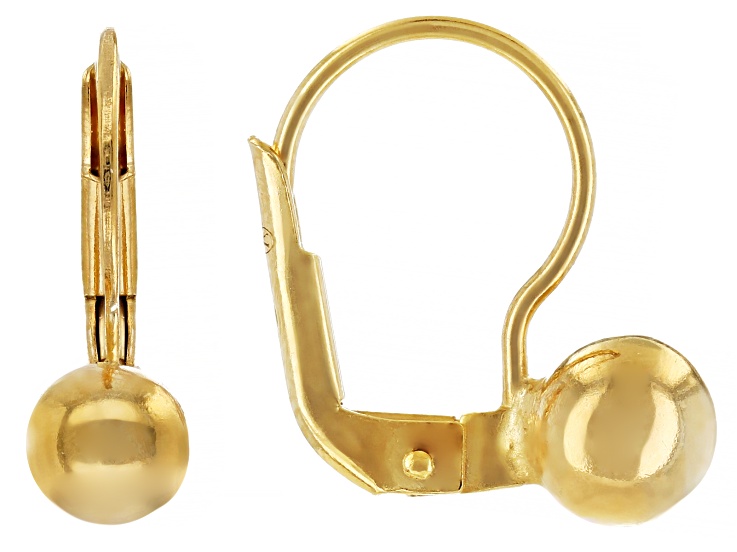 Jtv 18K Yellow Gold Over Sterling Silver Ball Earrings