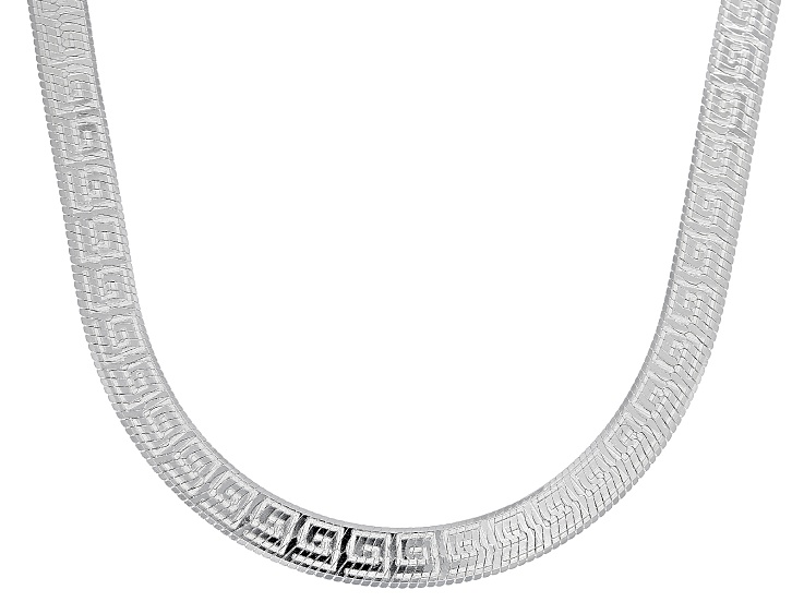 Sterling Silver 4.4mm Greek Key Herringbone 20 Inch Chain - AG1246 | JTV