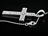 Sterling Silver Swirl Cross Pendant With 18 Inch Chain - AG1324 | JTV