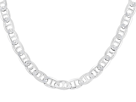 Sterling Silver 6.9mm Diamond Cut Mariner Chain - AG1620 | JTV
