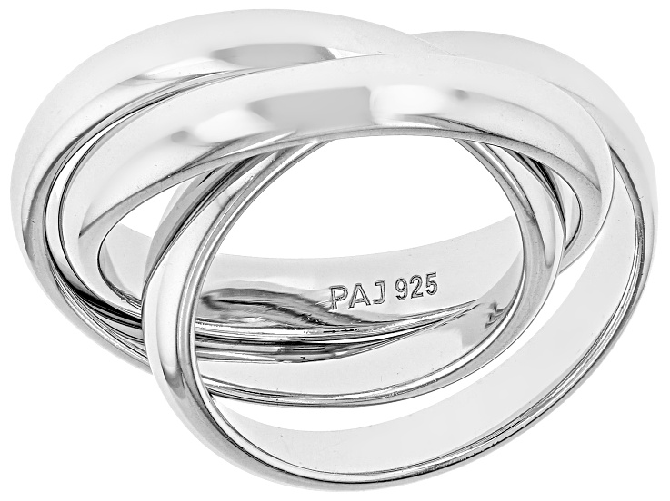 Rhodium Over Sterling Silver Rolling Ring - AG1815 | JTV