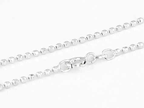 Sterling Silver Diamond Cut Bead Chain - DOM872A | JTV