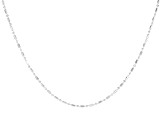 Sterling Silver Elongated Bead Station 18" Chain - DOM873B | JTV