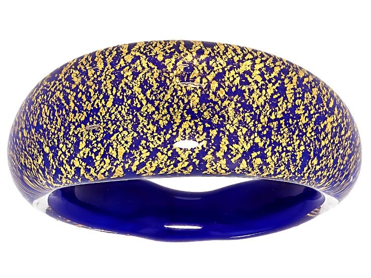 Blue Murano Glass Band Ring - MGF021A | JTV