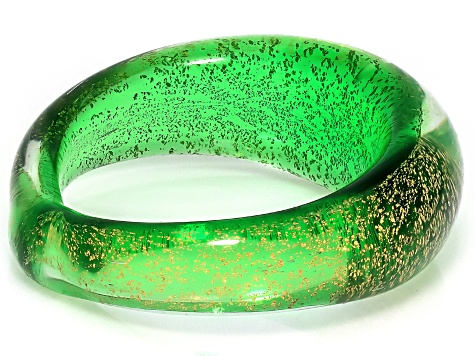 Green Murano Glass Band Ring - MGF021B | JTV