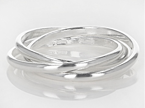 Sterling Silver Polished Triple Band Ring - SPA026 | JTV