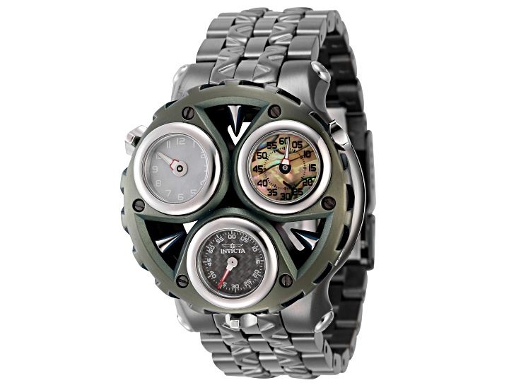 Invicta Cerberus 47mm Gunmetal Stainless Steel Quartz Watch - 1166XB | JTV