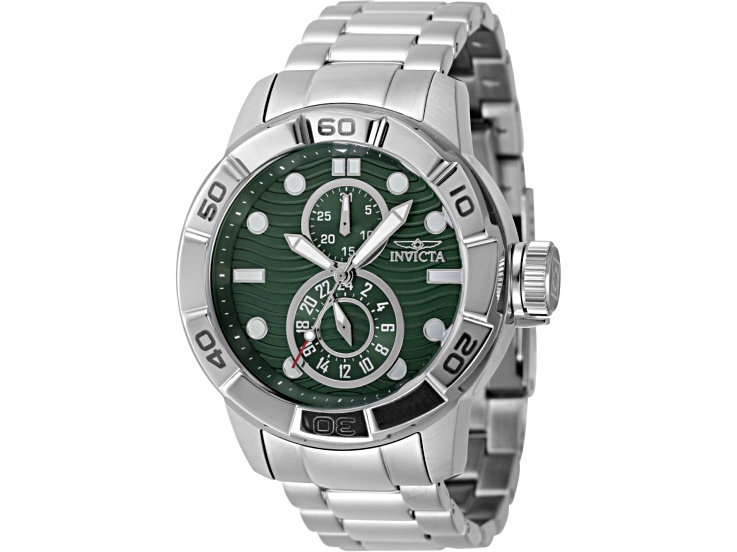 Invicta Ripsaw 46mm Green Dial Stainless Steel Bracelet Quartz Watch ...