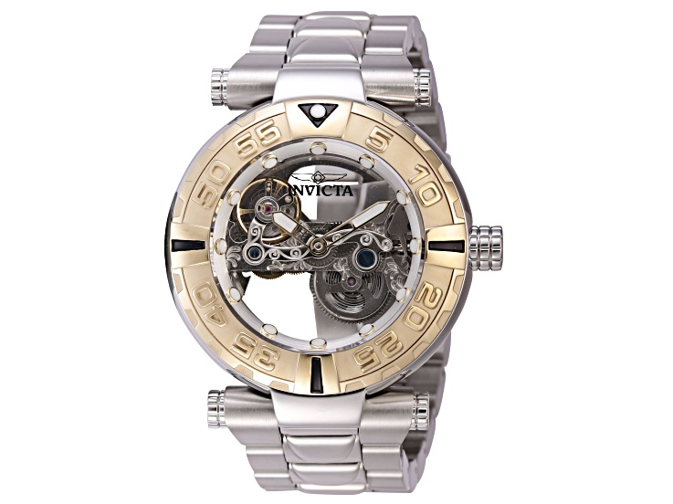 Invicta Subaqua Noma Ghost 47mm Gold Tone Bezel Stainless Steel ...