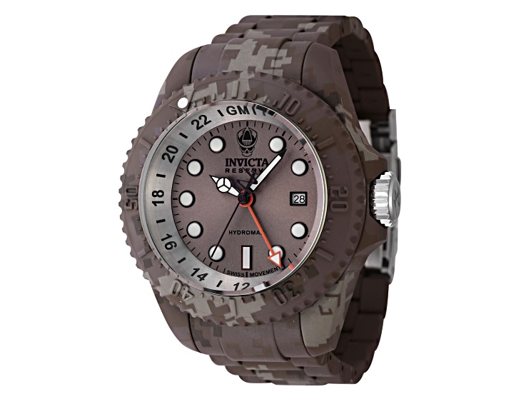 Invicta Reserve Hydromax Hydroplated52mm Brown Dial Brown Camo Print ...