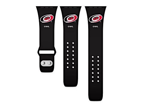 Gametime NHL Carolina Hurricanes Black Silicone Apple Watch Band (38 ...