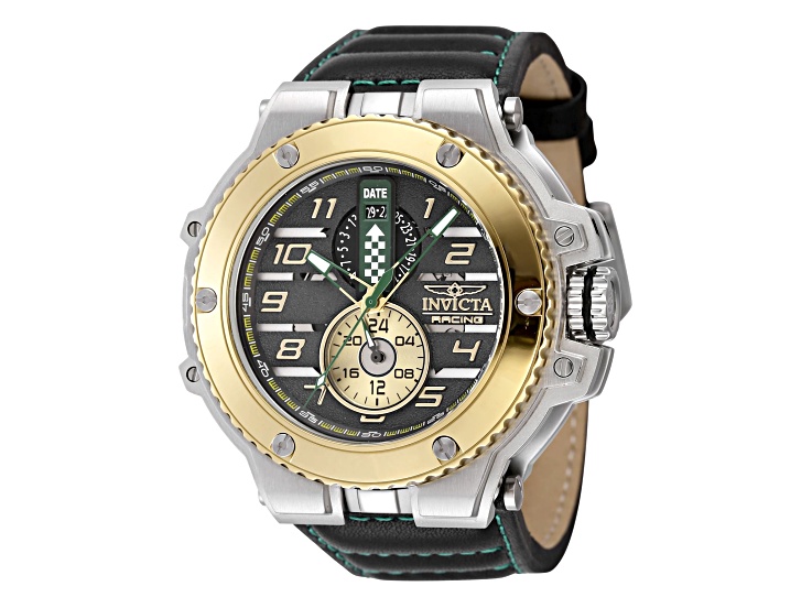 Invicta Invicta Racing Downforce 58.5mm Black Dial Yellow Bezel Black ...