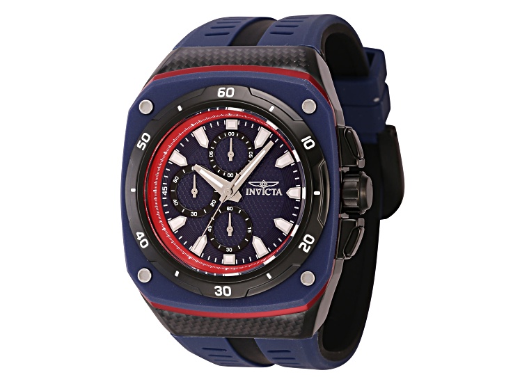 Invicta Speedway 46mm Blue and Black Silicone Quartz Watch - 12P88D | JTV