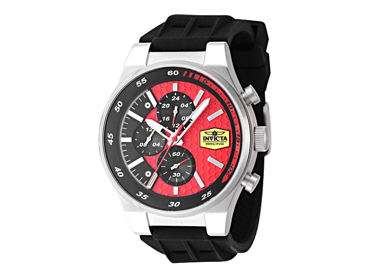 Invicta Invicta Racing 44mm Red Dial Black Silicone Quartz Watch ...